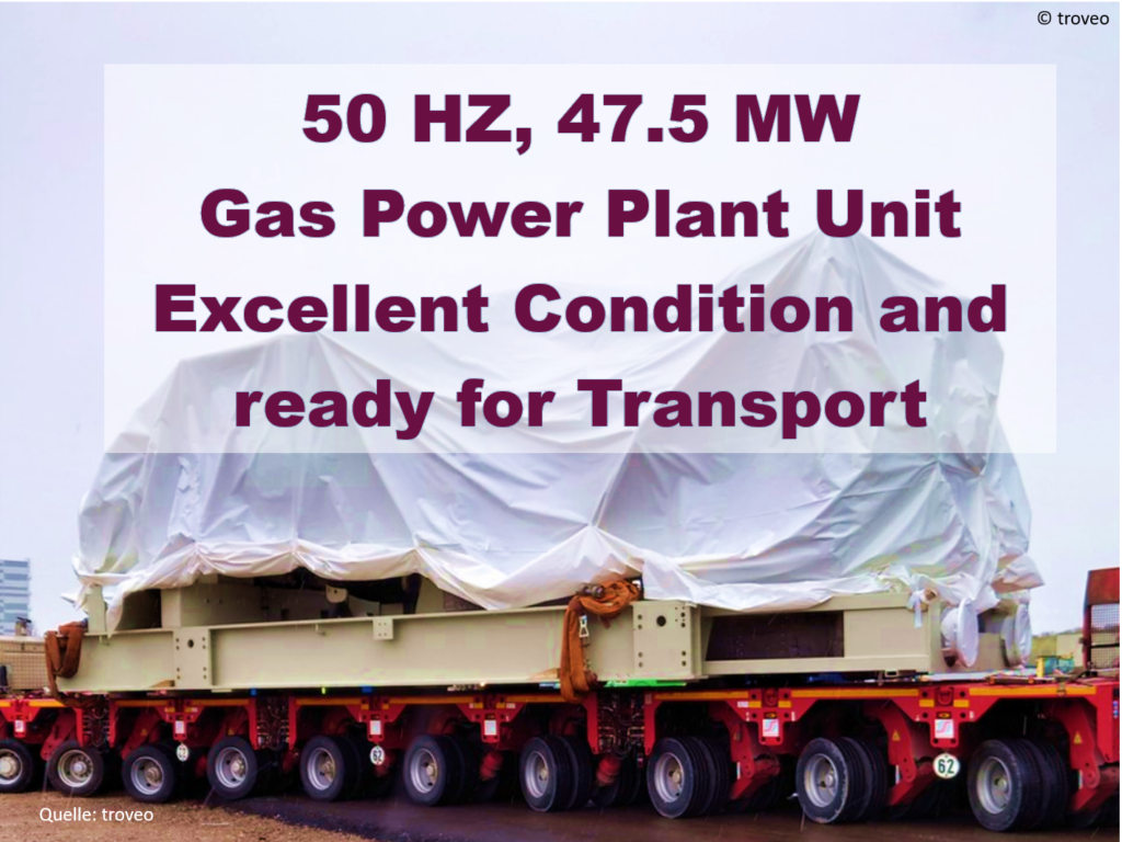 Top Sales Offer SIEMENS SGT-800 GT Gen-Set, 47.5 MW, 50 Hz