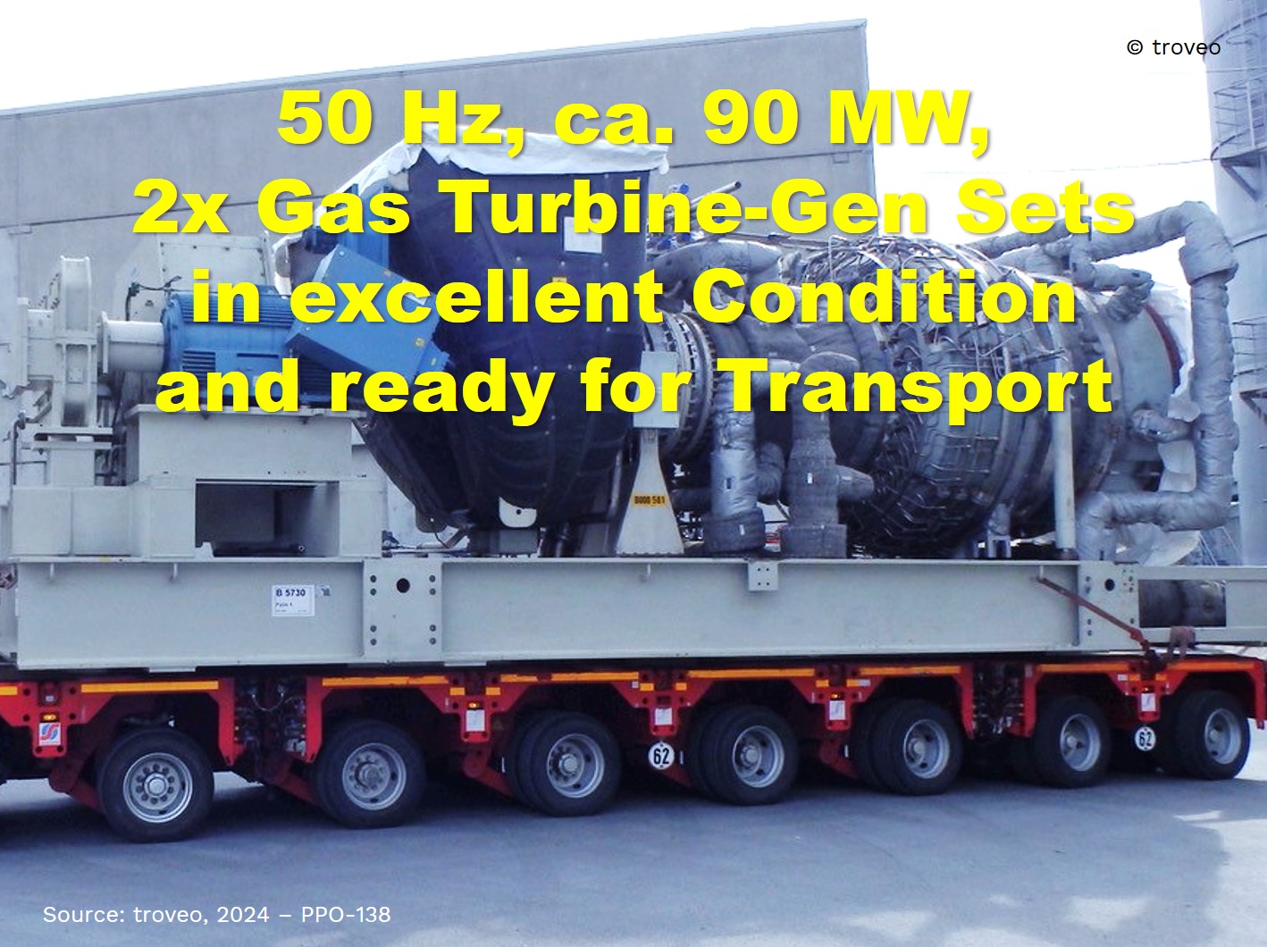 2x SGT-800 GT-Generator Sets, 90 MW, 50 Hz, Top Offer PPO-138